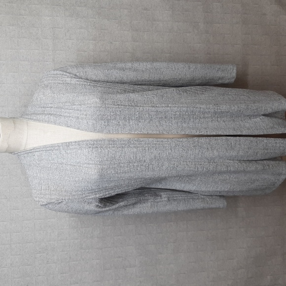 Kasper | Sweaters | Kasper Light Grey Open Front Cardigan Sweater ...